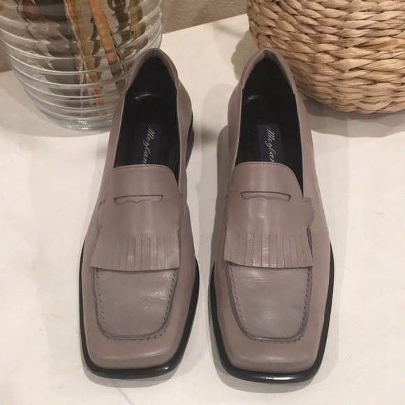 Mezlan | Shoes | Mezlan Gray Leather Loafer Slip On Shoe | Poshmark